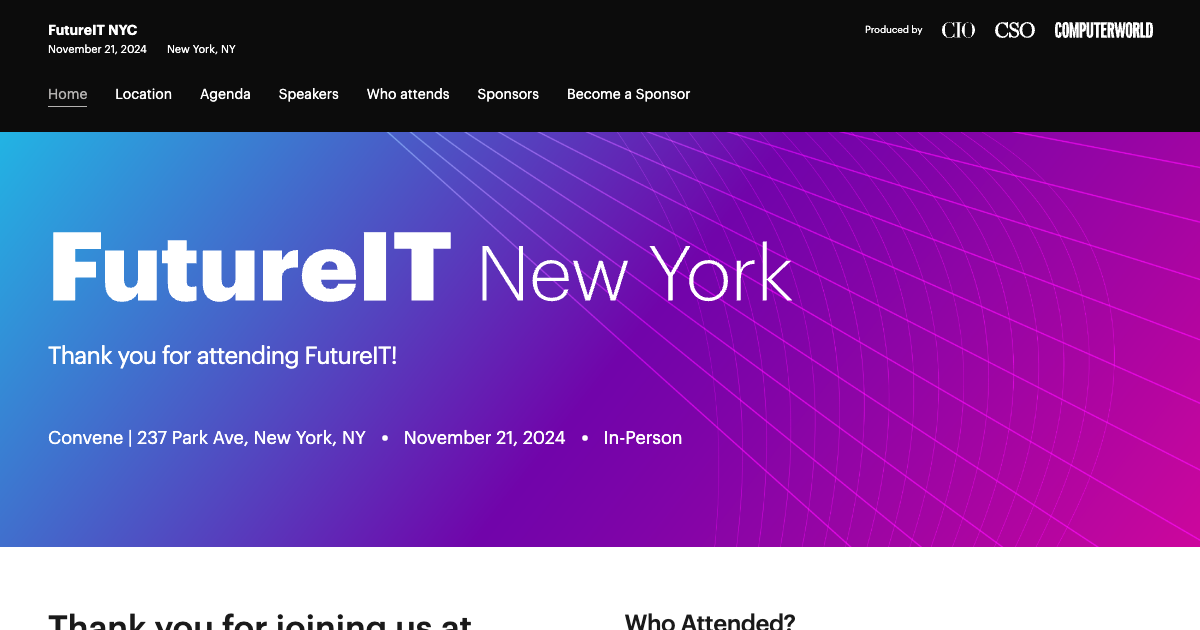 FutureIT New York 2024: Sponsors